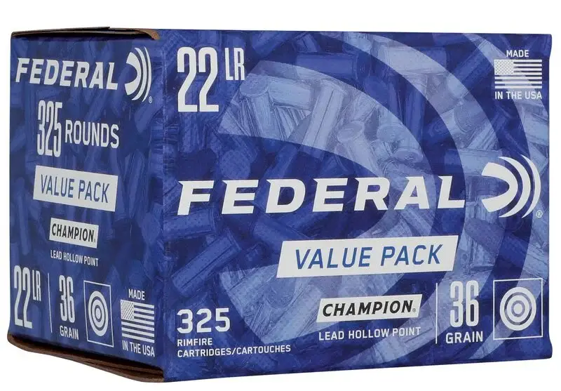 Federal Champion 22 LR 36 Grain Lead Hollow Point