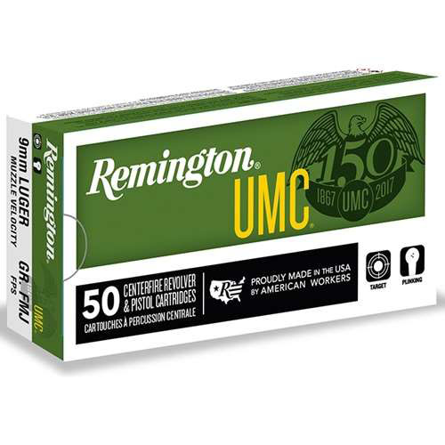 Remington UMC 9mm Luger Ammunition 124 Grain FMJ - L9MM2